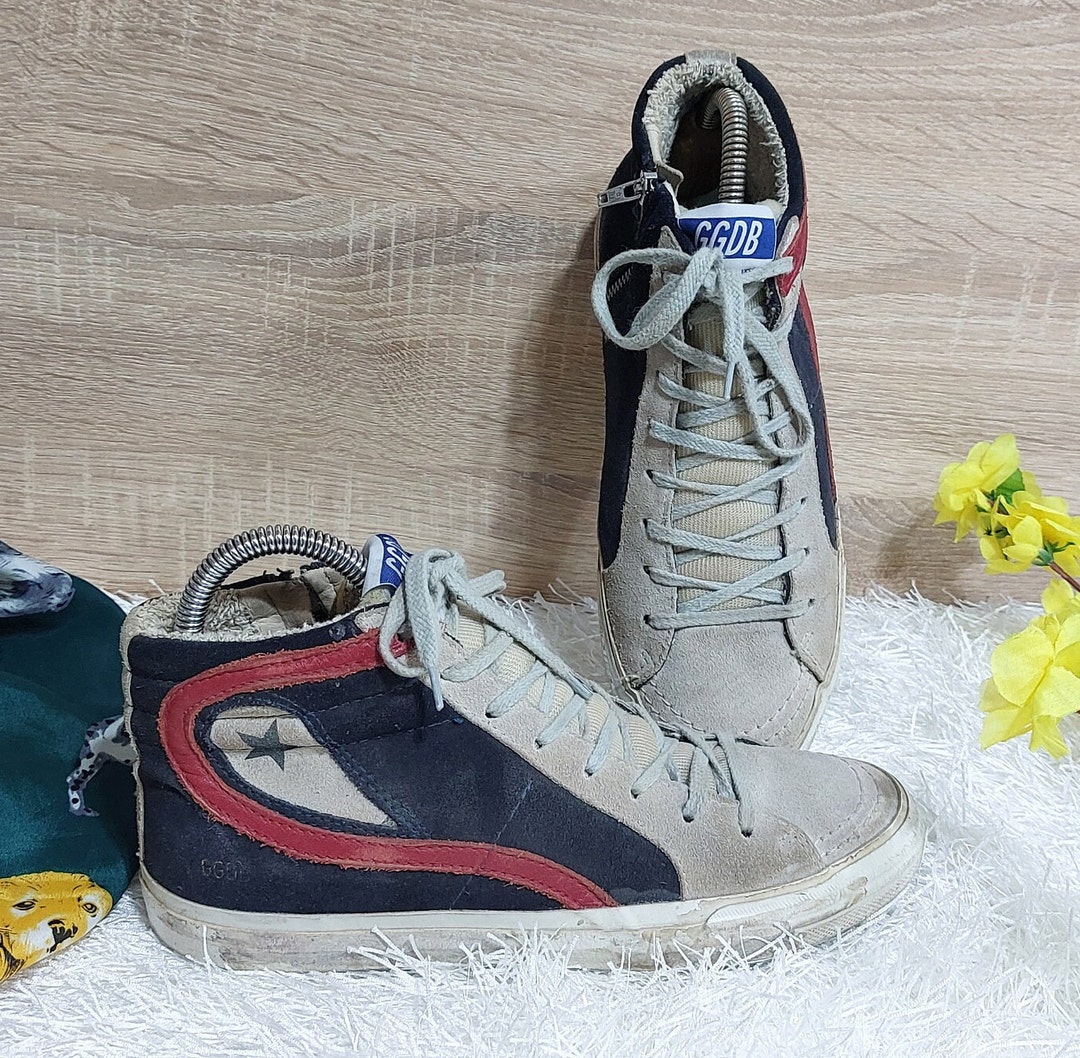 Antique GGDB Slide Streetwear Shoe/ Distressed Golden Goose Sneakers ...