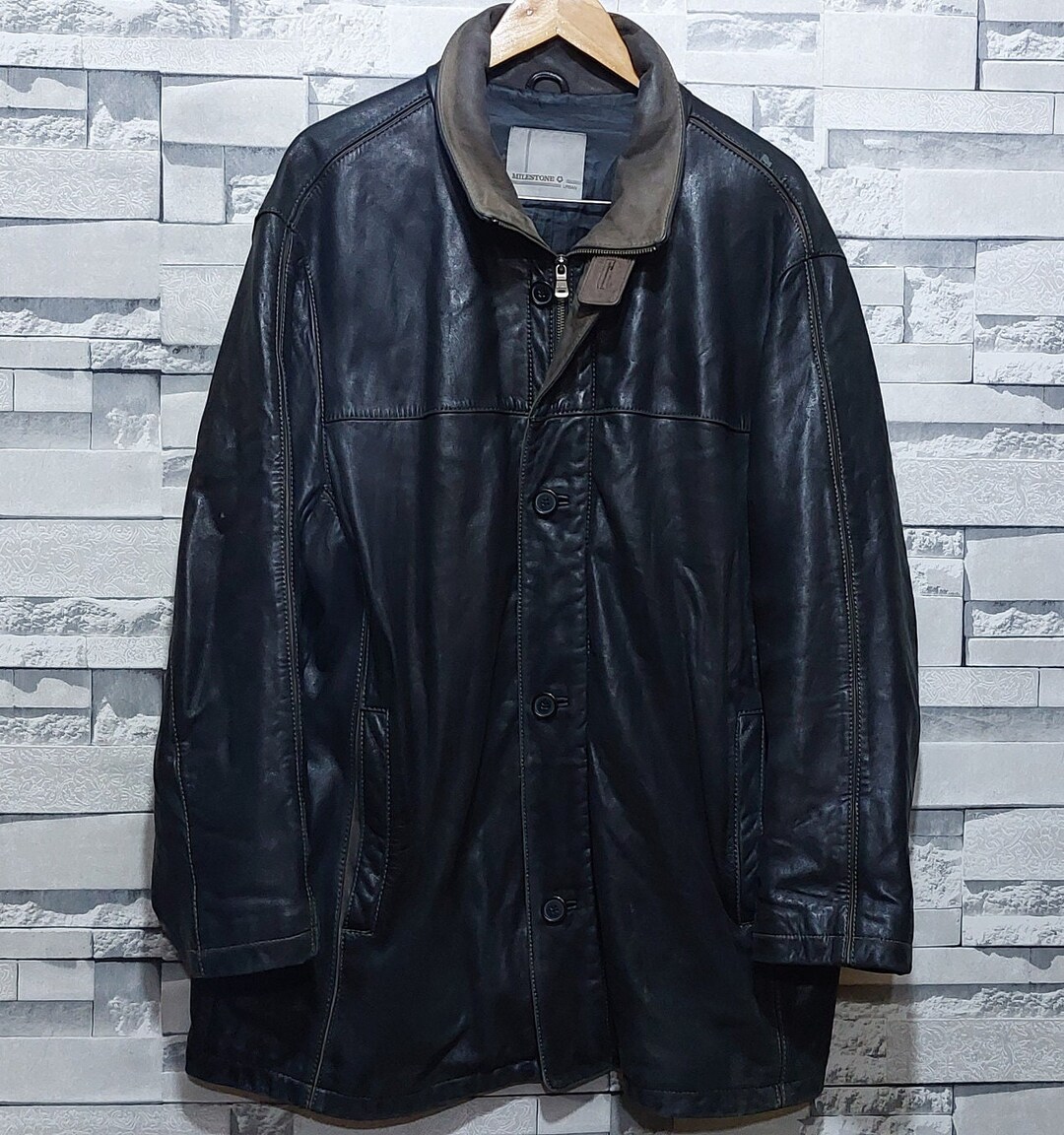 Antique Milestone Leather Jacket Size: 2X/ Vintage Milestone Leather ...