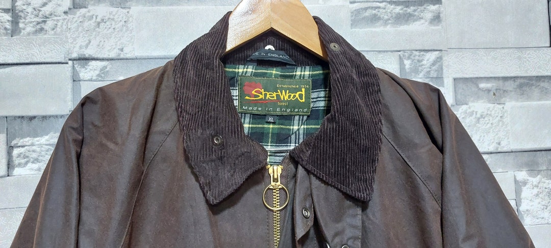 VTG Sherwood Waxed England Jacket Size: XL/ Antique Waxed Coat Jacket ...