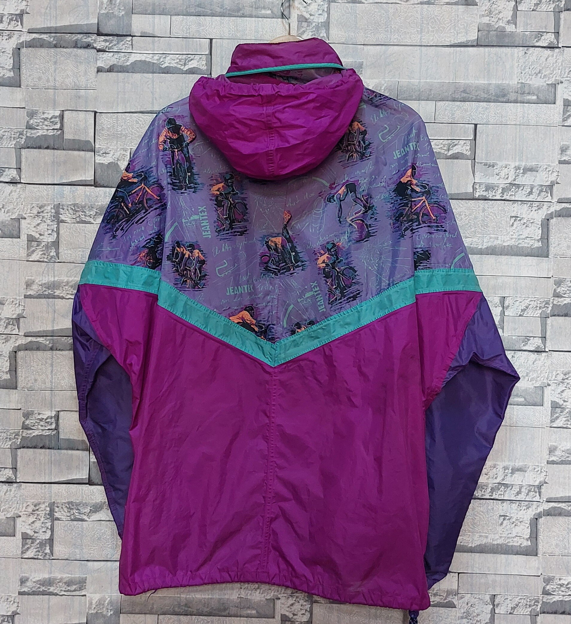 Vintage 90s Jeantex Bike Jacket Size: XL / Antique Bicycle Vintage 90s Jeantex Bike Jacket Size: XL / Antique Bicycle