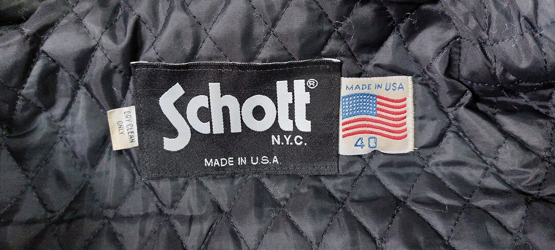 Vintage Retro Schott Made in USA Wool Coat Men Size: 40/ M/ 90s Schott Coat Men/ Old School ...