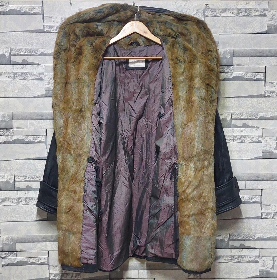 Luxury Marco Pecci Leather Fur Lady Coat Size: XL/ Antique Leather ...