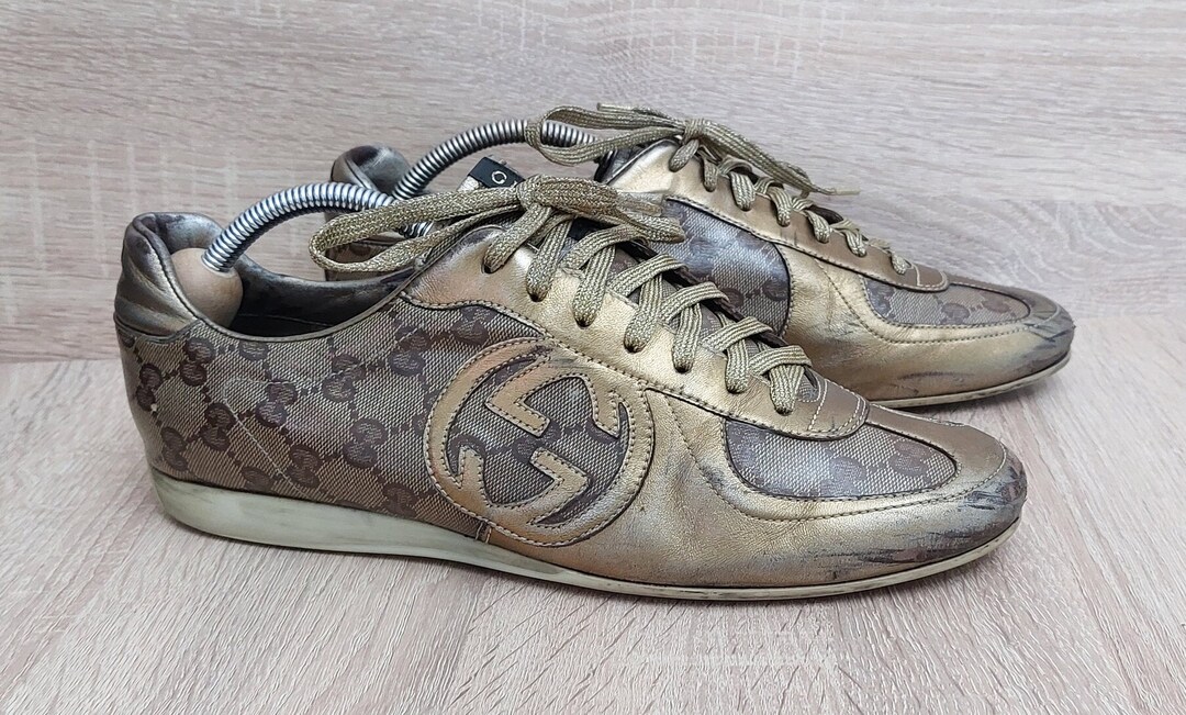 Vintage Gucci Shoes Sneakers Size: UK 7.5 US 8 / 41 EUR/ Antique Gucci ...