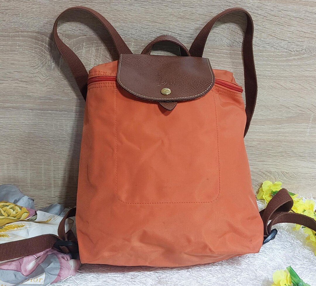 Vintage LONGCHAMP Leather Canvas Crossbody Handbag - Authentic ...