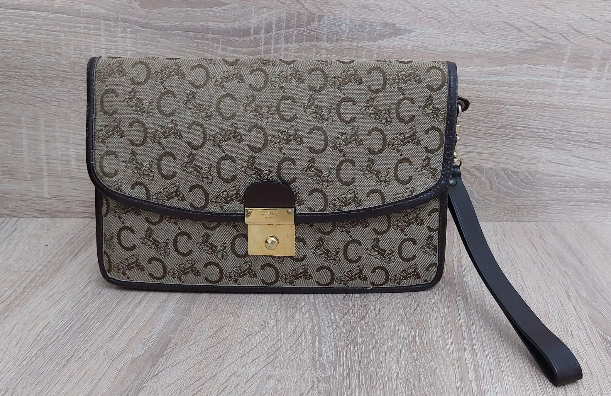 Vintage Celine Paris Bag 90's Luxury Hand Purse/ Antique Celine Front ...