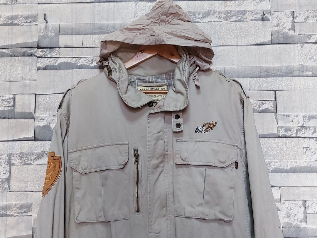 Vintage 90s Alpha Industries Air Force Flyers Jacket Size: L/ Antique ...