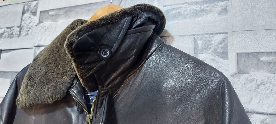 Vintage CORTEFIEL Leather Jacket Coat Size: XL/ Antique CORTEFIEL ...