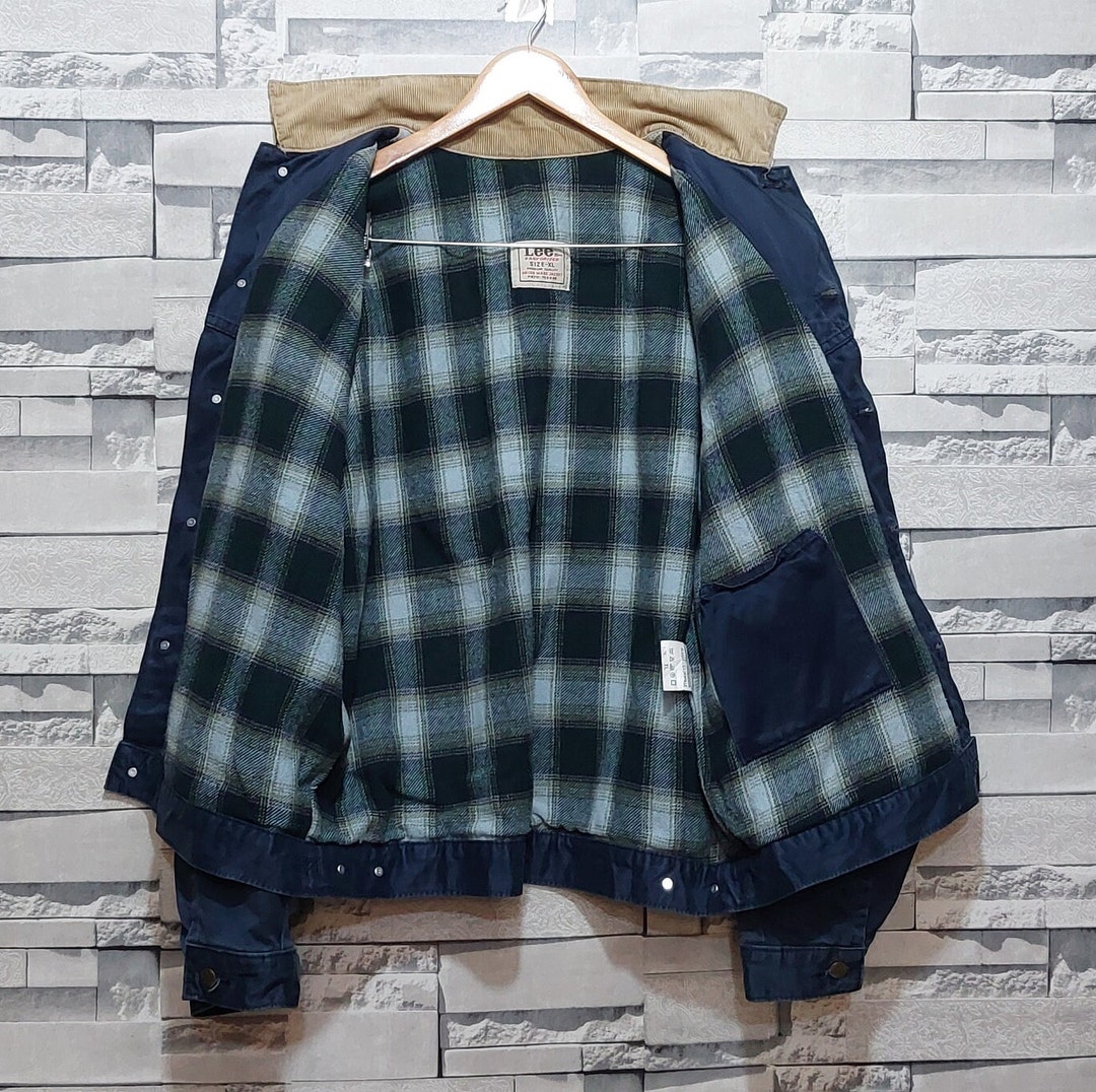 Vintage Lee Rider Bomber Cord Collar Jacket Size: XL/ Antique Parka Lee ...