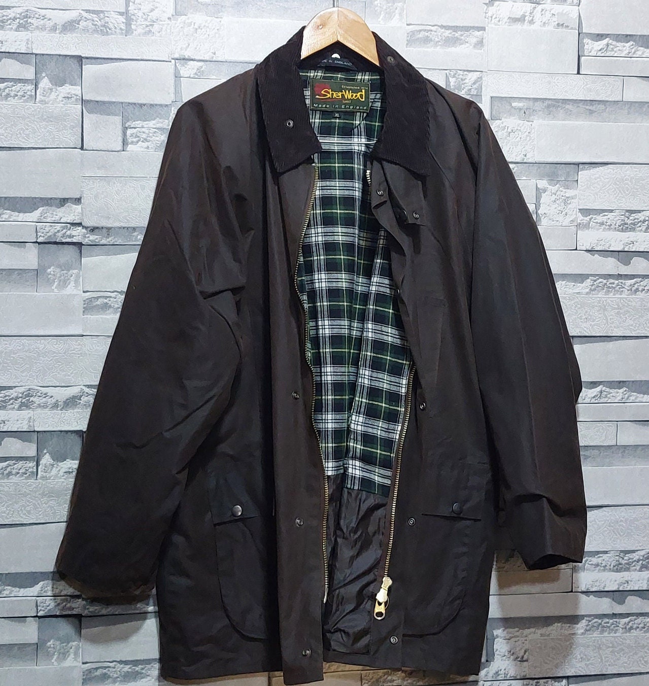 VTG Sherwood Waxed England Jacket Size: XL/ Antique Waxed Coat Jacket ...
