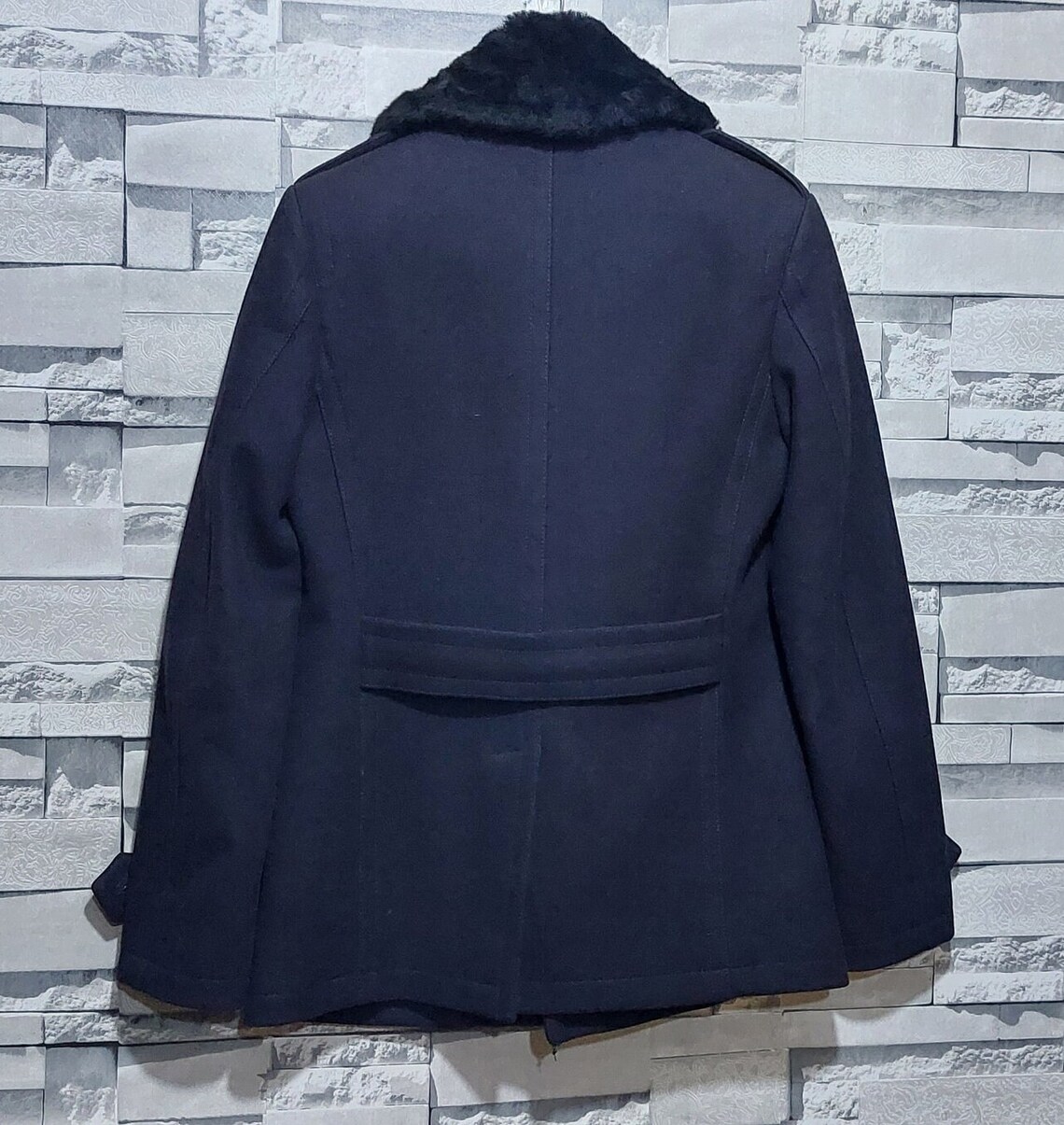 Luxury Burberry Real Shearling Collar Coat Size: 44/ S M/ XL W ...