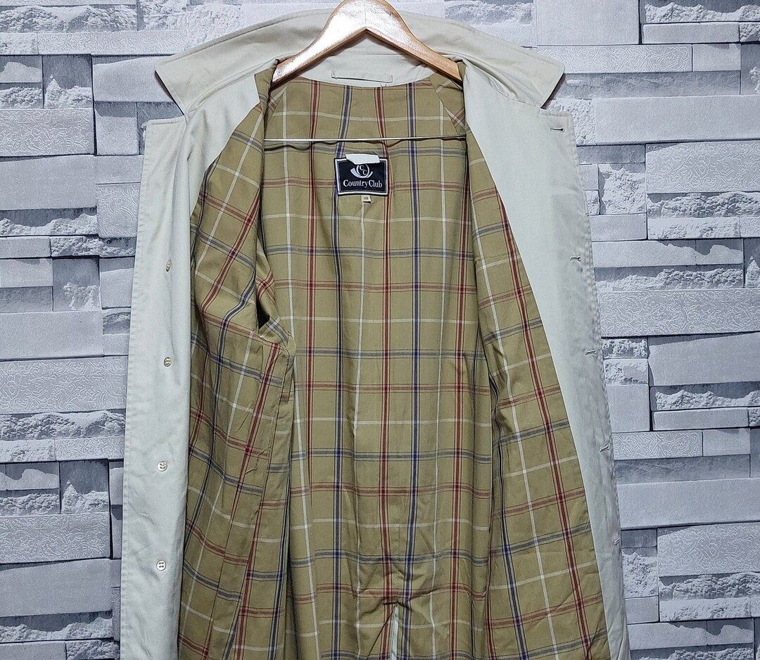 Antique Country Club Trench Coat Size: 48/ M/ Vintage Retro Country ...