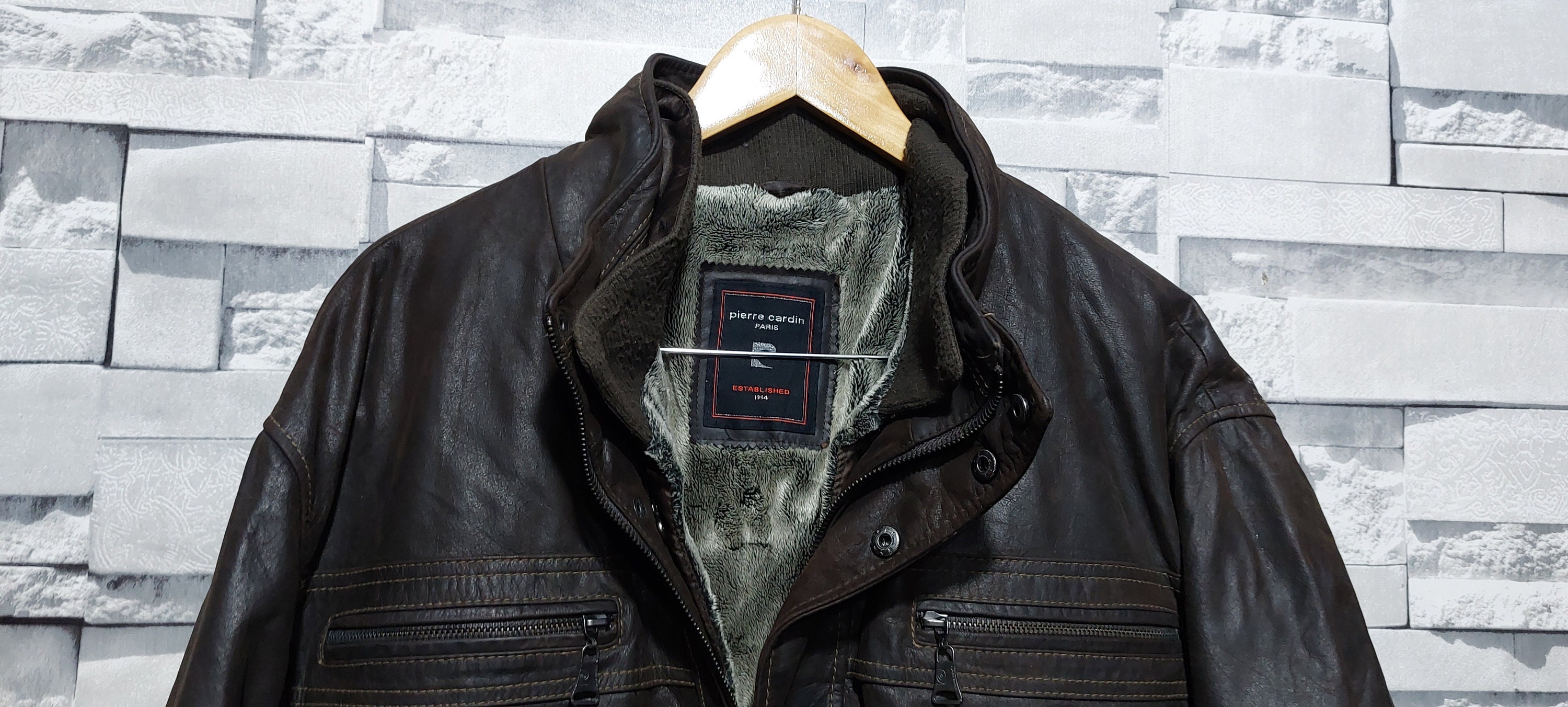Antique Pierre Cardin Leather Jacket Size: XL/ Authentic Antique Pierre Cardin Leather Jacket Size: XL/ Authentic