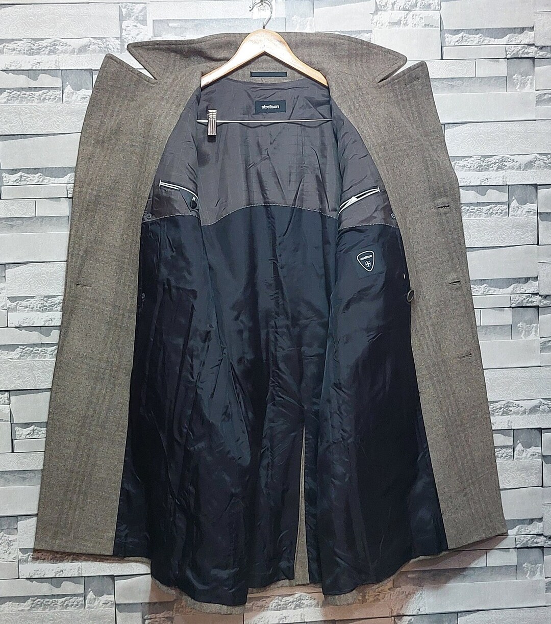 Vintage Strellson WOOL Trench Coat Size: 50/ M/ Antique Strellson Coat ...