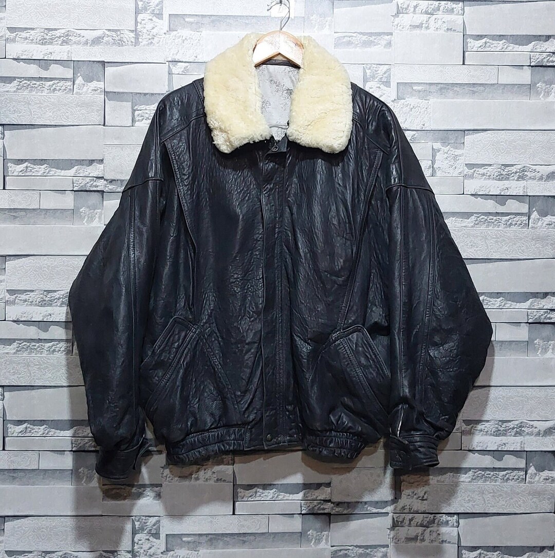 Antique AIR FORCE Aviator Pilots Flying Jacket Size: 2X/ Aviator Navy ...