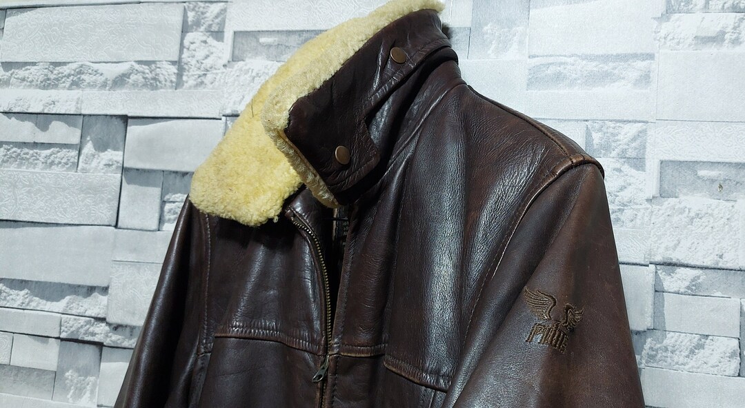Antique Aviator Pilot Air Force PALL MALL Flying Jacket Size: L ...
