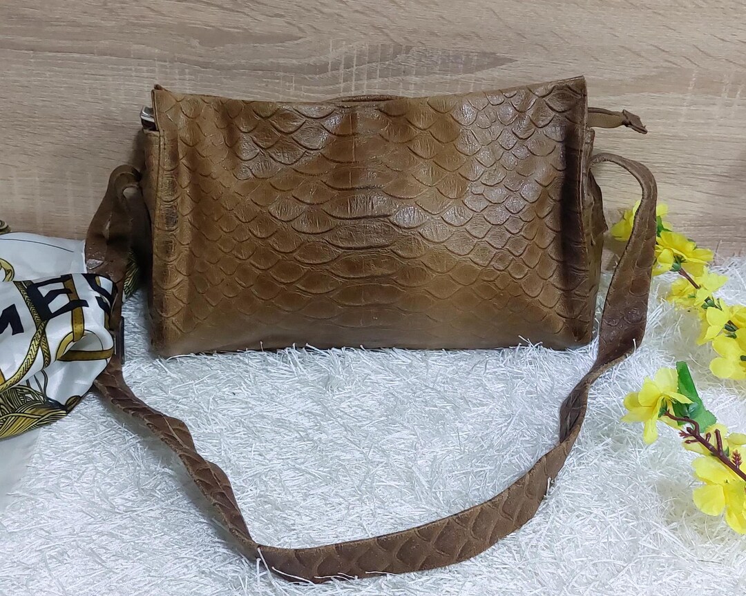 Antique MONTINI Leather Made in Italy Mini Bag/ Vintage MONTINI Hand ...