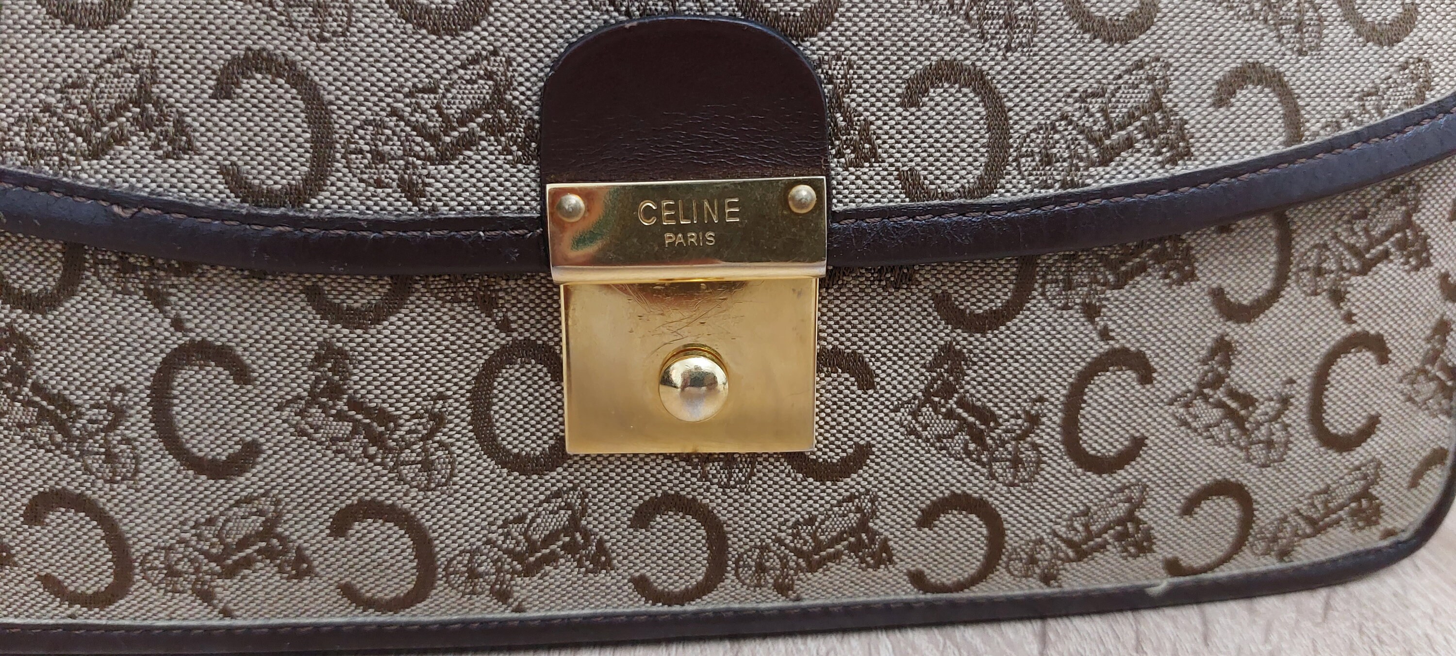 Vintage Celine Paris Bag 90's Luxury Hand Purse/ Antique Celine Front ...