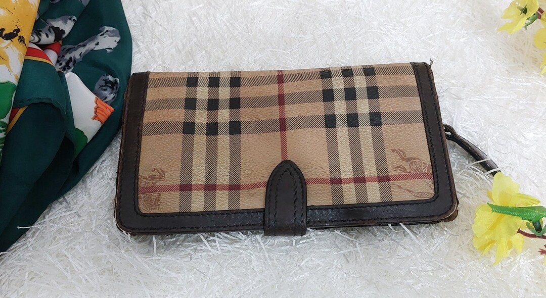 Authentic Burberry Genuine Leather Card Case Purse Wallet, Vintage ...