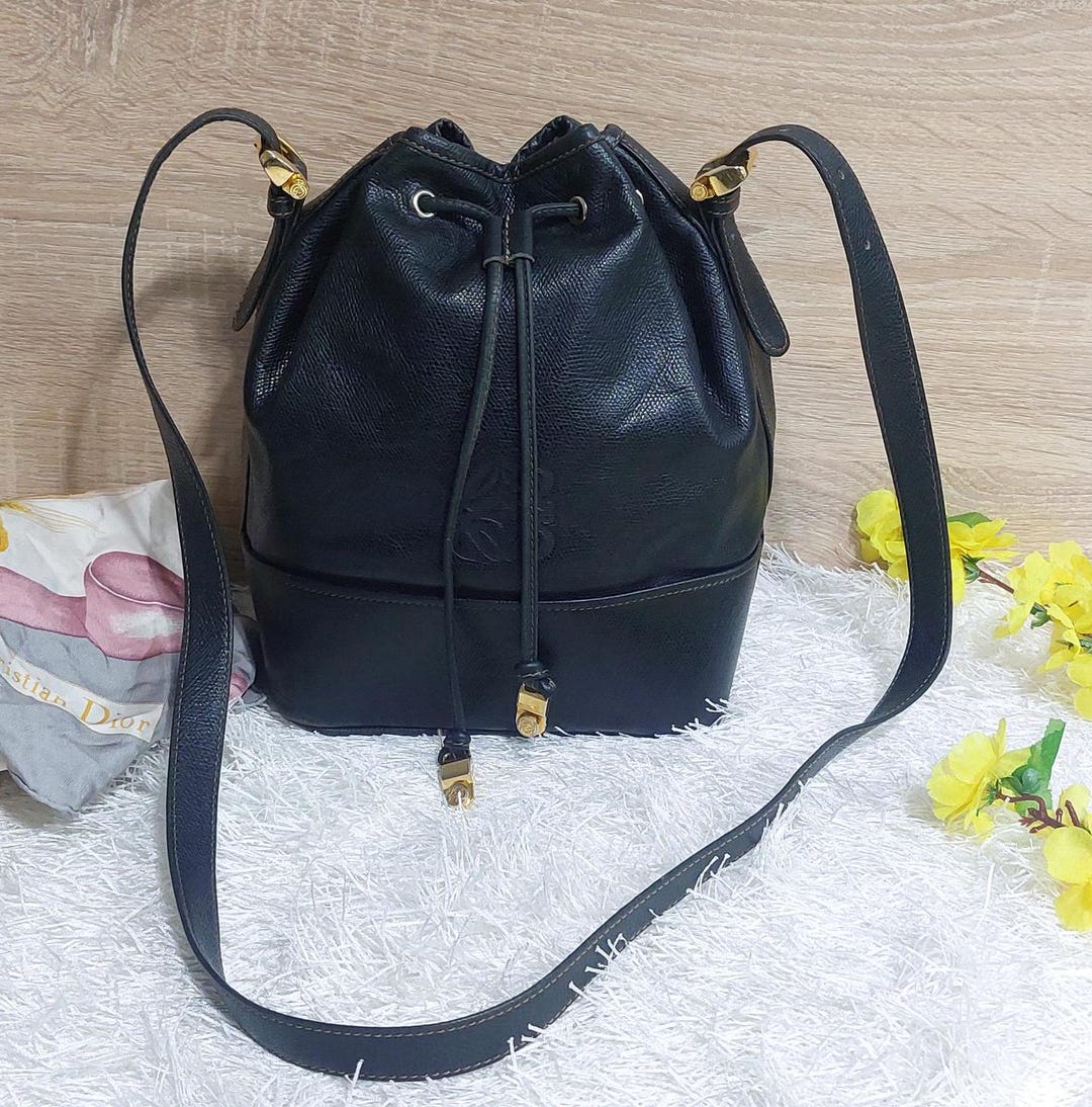 Authentic LOEWE Leather Bag - Luxury LOEWE Hand Purse/ Antique Front ...