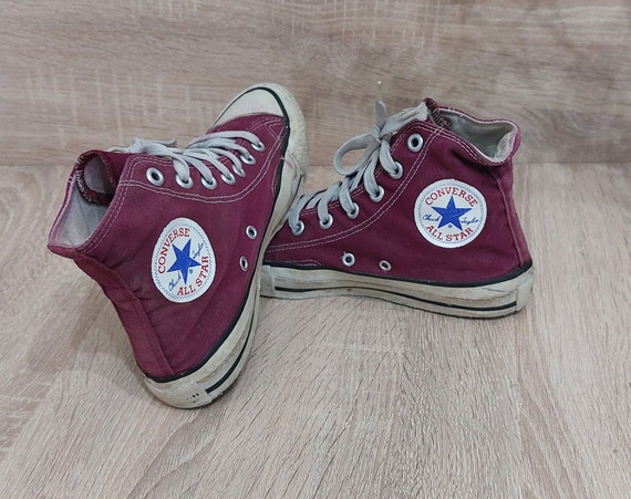 Antique All star Converse Made in USA Sneakers Size 5.5 US 7 Women 5 UK 38 Eur Vintage 90s Converse All star Chuck Taylor Sneakers Etsy Canada