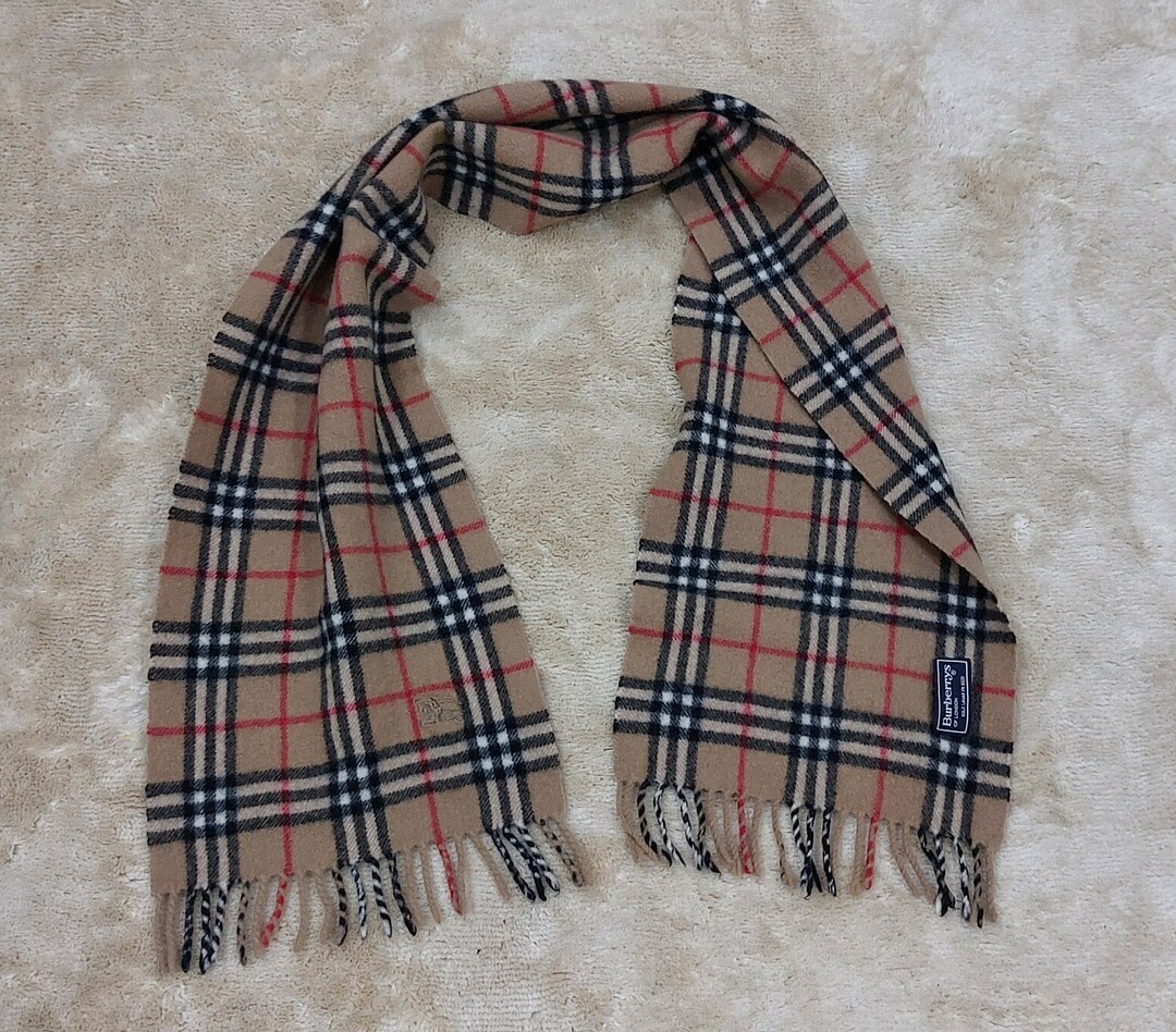 Vintage Burberry London Wool Scarf Size: 128 Cm Length/ 24 Width ...