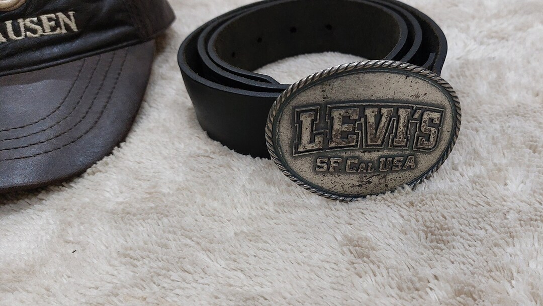 Vintage Levi’s SF.CAL.USA Real Leather Belt Size: 105 Cm/ Authentic ...