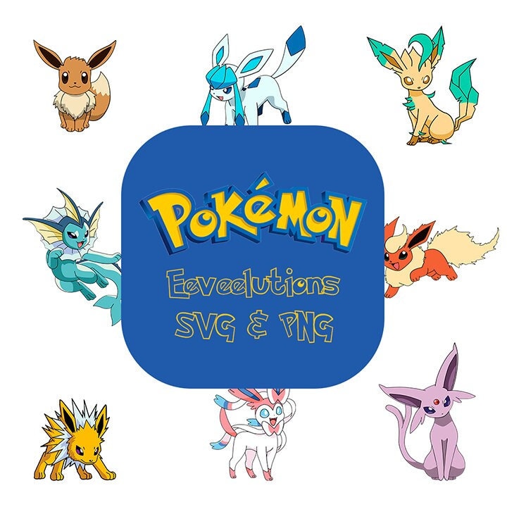 Pokemon SVG & PNG Bundle, Eeveelutions Layered, SVG for Cricut. - Etsy