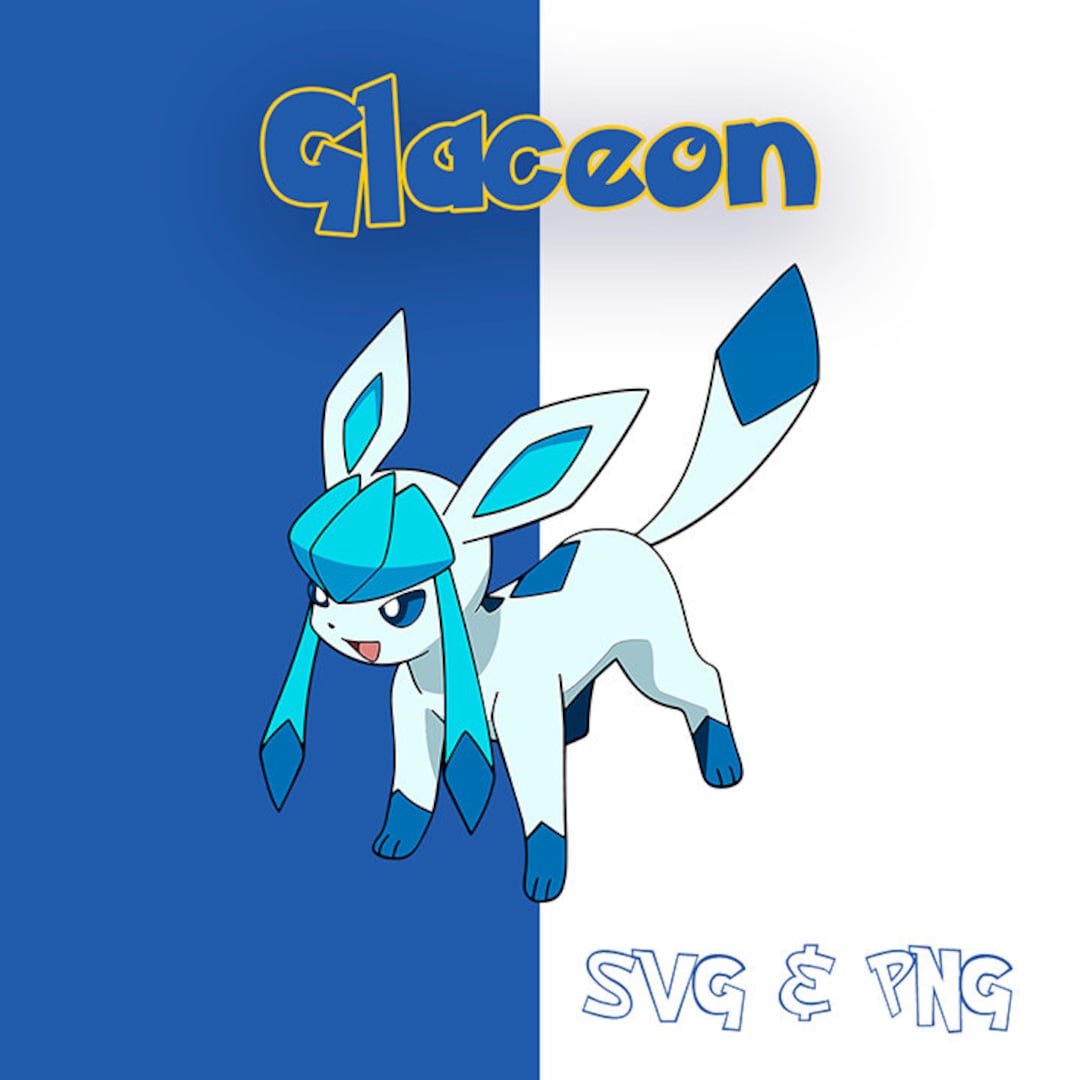 Pokemon SVG & PNG Glaceon, Eeveelution Layered, SVG for Cricut. - Etsy