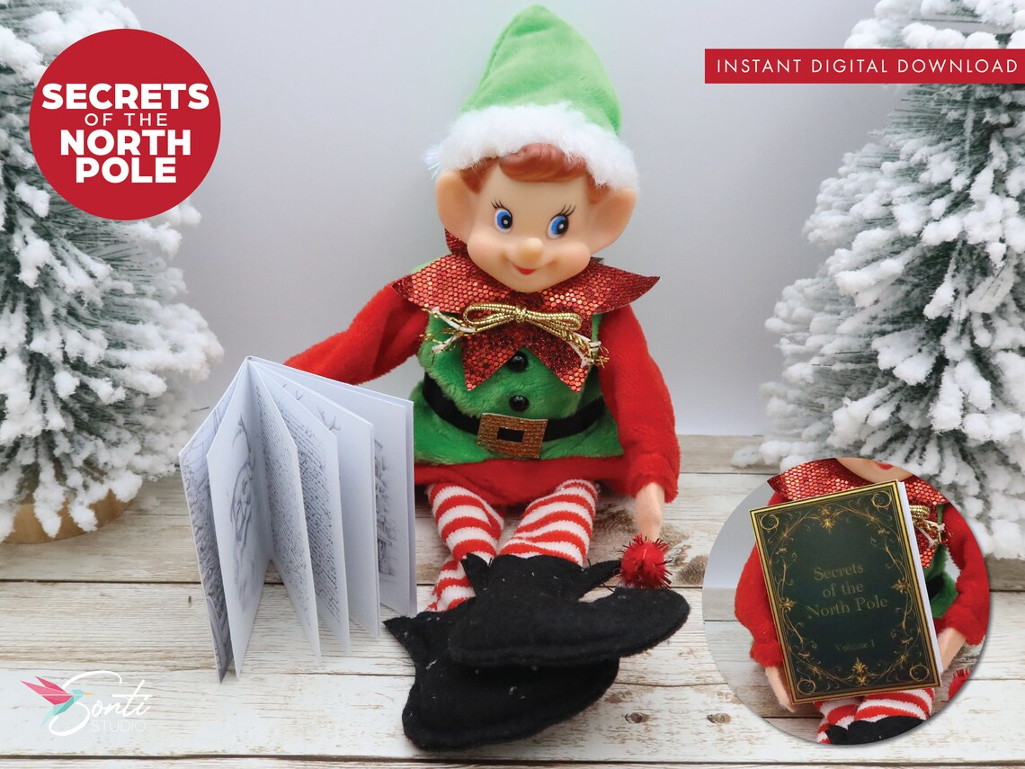 Elf Printable Mini Book, Secrets of the North Pole, Elf Kit, Elf Ideas ...