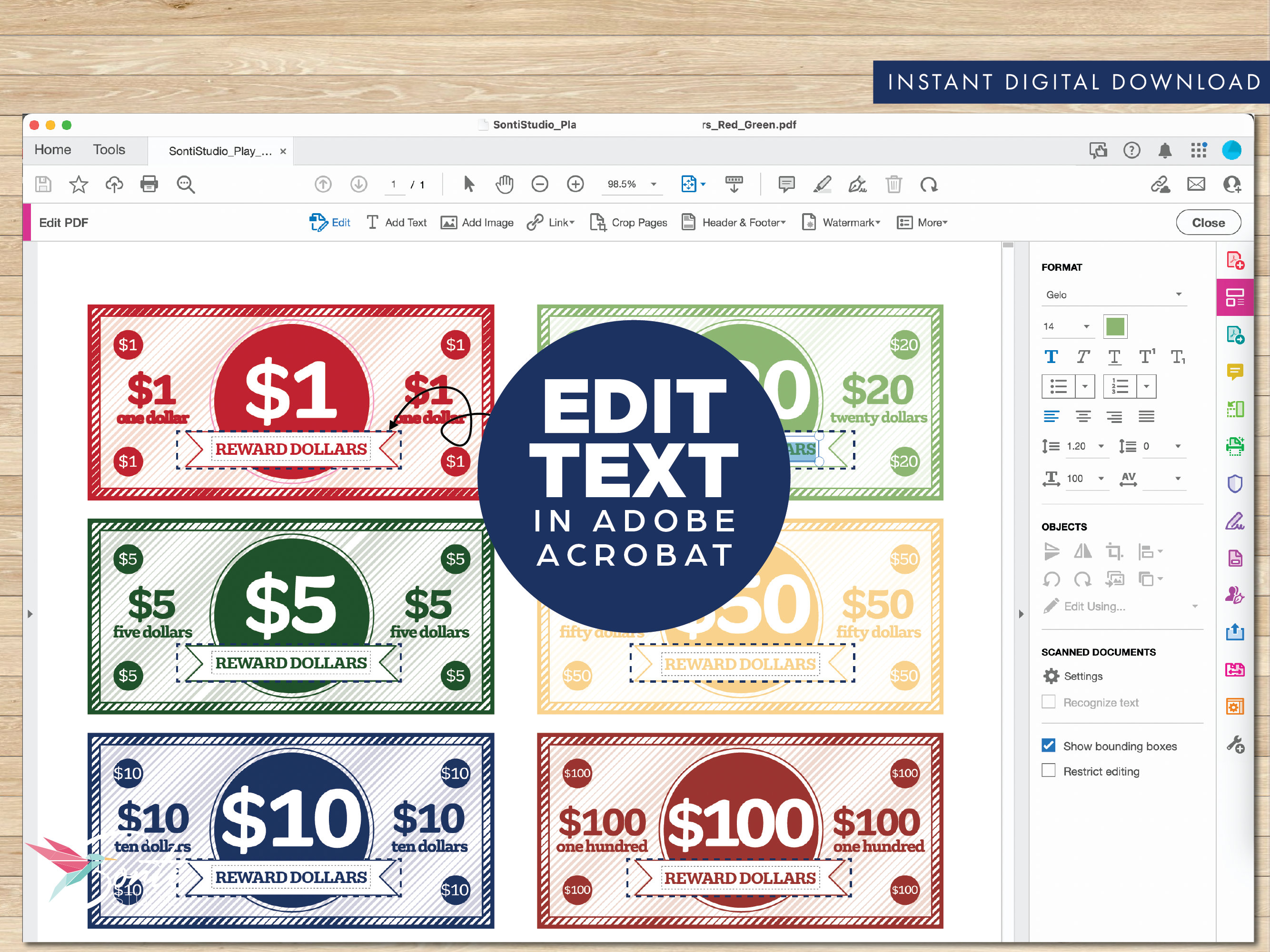 Editable Printable Reward Dollars, Pretend Play Money, Good Behavior ...
