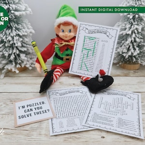 Christmas Elf Word Search, Elf Activity Sheets, Elf Printables, Elf ...