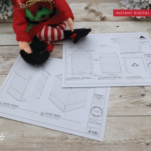 Elf Printable Clubhouse Blueprints, Elf Activities, Elf Clubhouse, Elf ...