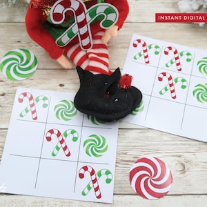 Christmas Printable Elf Tic-tac-toe, Elf Games, Elf Kit, Elf Ideas, Elf ...