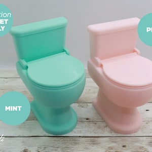 1:6 Scale Miniature Toilet With Functional Lid, Modern Toilet ...