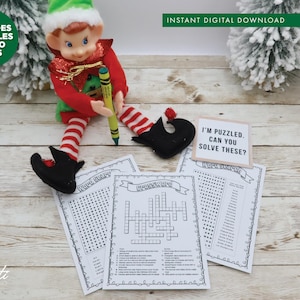 Christmas Elf Word Search, Elf Activity Sheets, Elf Printables, Elf ...