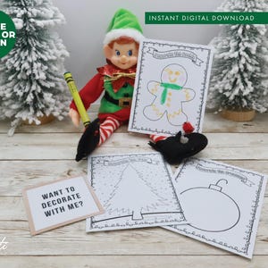 Christmas Elf Activity Sheets, Elf Coloring, Elf Printables, Elf ...