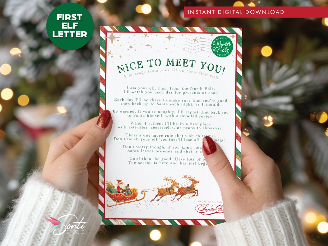 Editable First Elf Visit Letter Template, Elf Printable, Elf Welcome ...