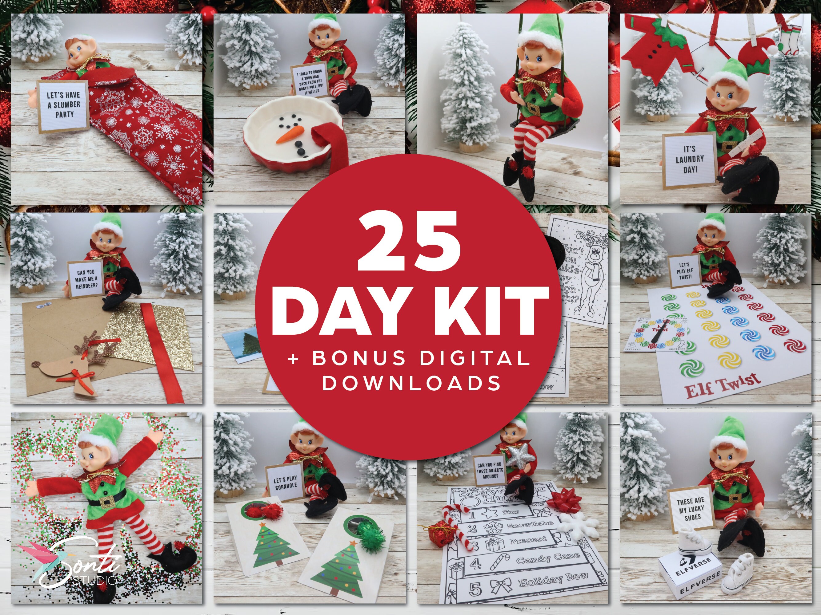 Christmas Elf 24 Day Kit, Elf Ideas, Elf Return, Elf Accessories, Elf ...
