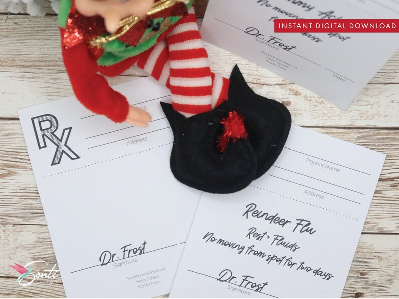 Christmas Printable Elf Sick Notes Elf Kit Elf Ideas Elf - Etsy