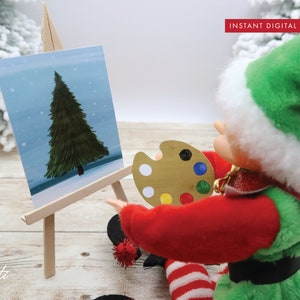 Elf Printable Painting Scene, Elf Kit, Elf Ideas, Elf Accessories, Elf ...