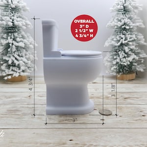 1:6 Scale Miniature Toilet With Functional Lid, Modern Toilet ...