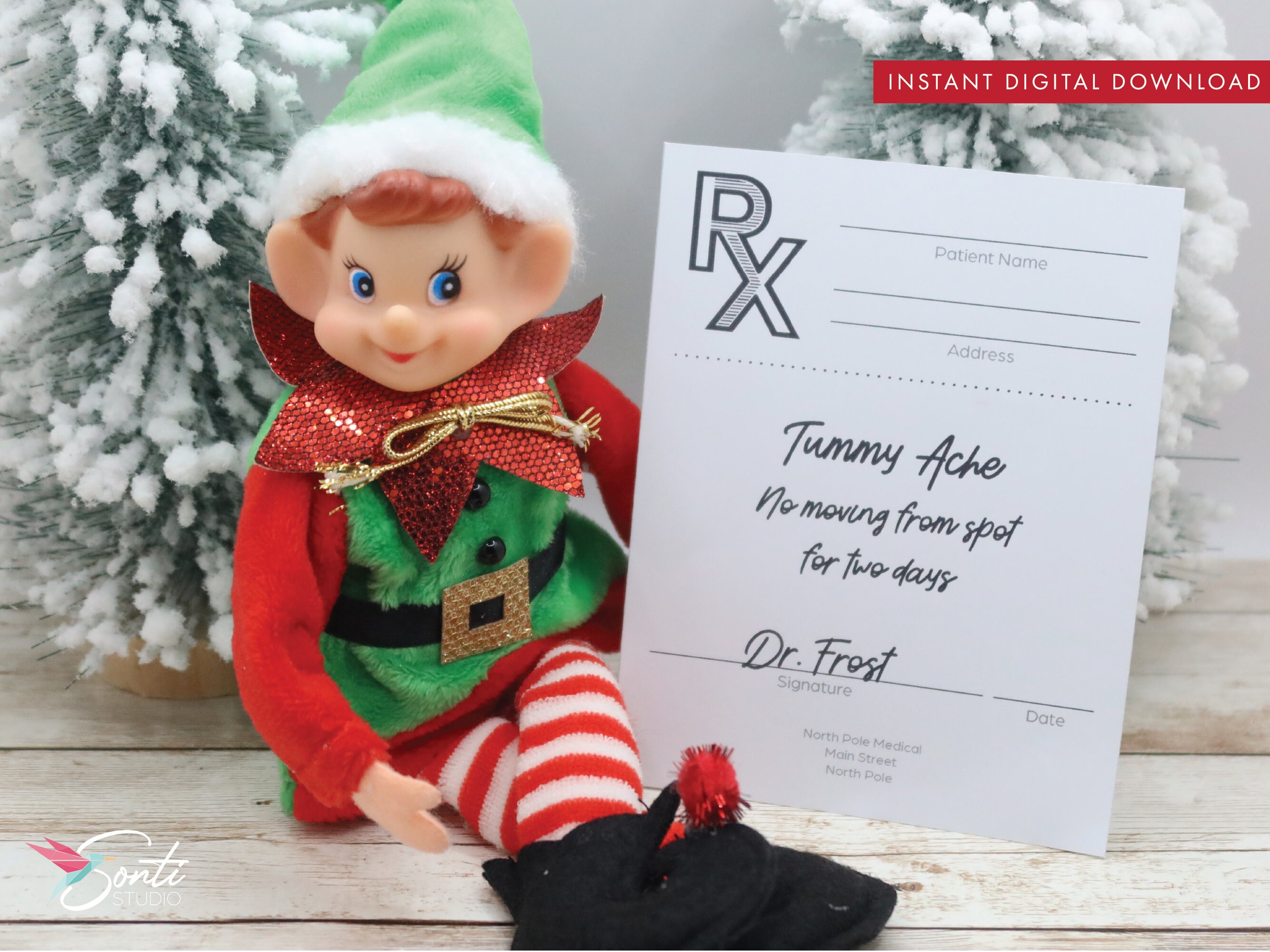 Christmas Printable Elf Sick Notes, Elf Kit, Elf Ideas, Elf Accessories ...