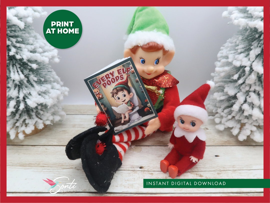 Elf Printable Mini Book, Every Elf Poop, Elf Baby Ideas, Elf Toddler ...