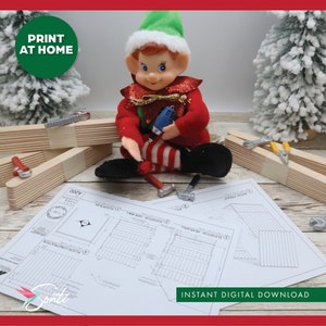 Elf Printable Clubhouse Blueprints, Elf Activities, Elf Clubhouse, Elf ...