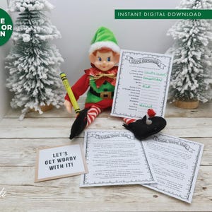 Christmas Elf Word Games, Elf Activity Sheets, Elf Printables, Elf ...
