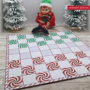 Christmas Printable Elf Checkers, Elf Games, Elf Kit, Elf Ideas, Elf ...