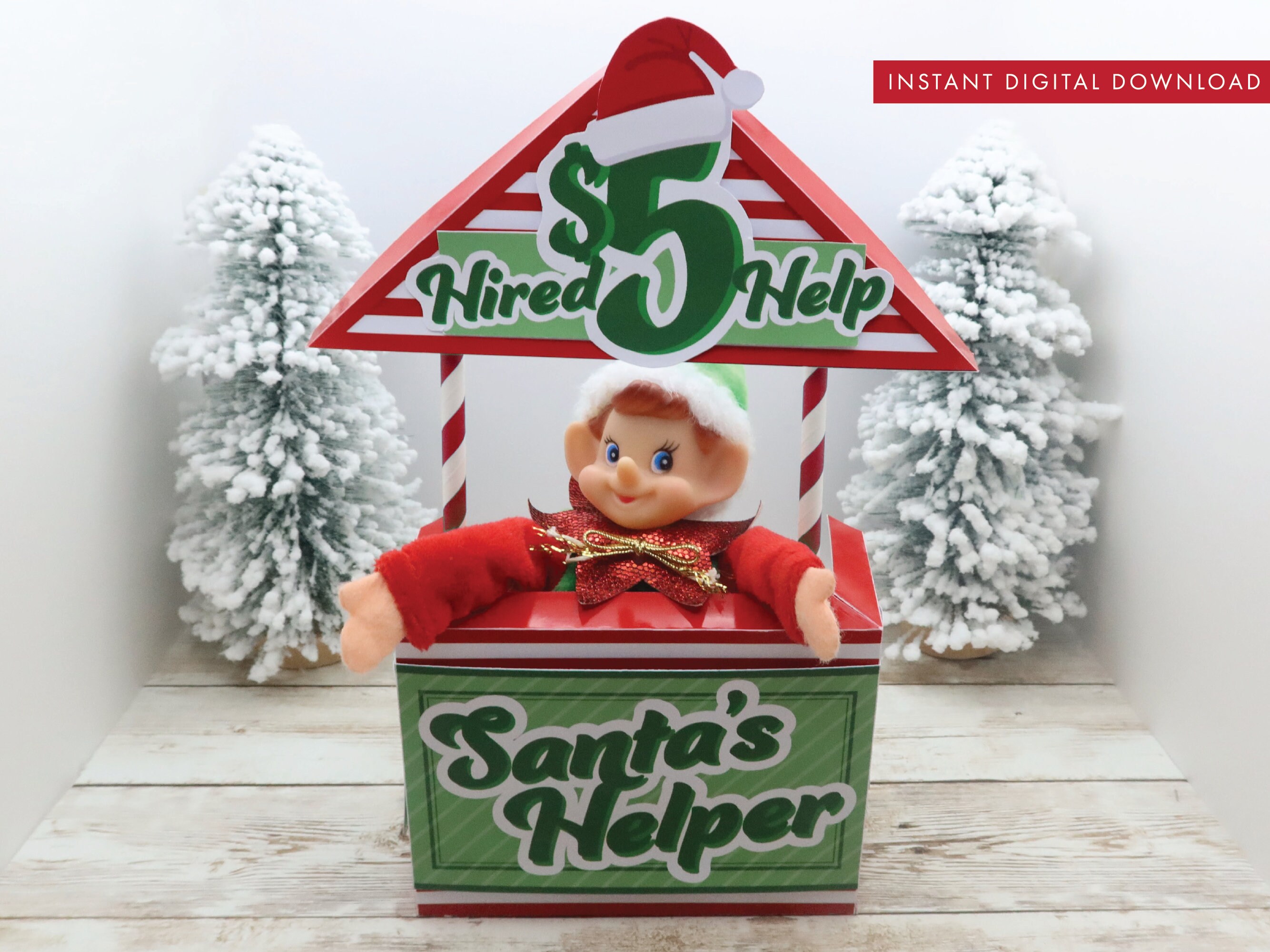 Christmas Elf Printable Booth Hired Help Elf Ideas Elf - Etsy