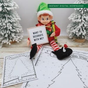 Christmas Elf Activity Sheets, Elf Coloring, Elf Printables, Elf ...