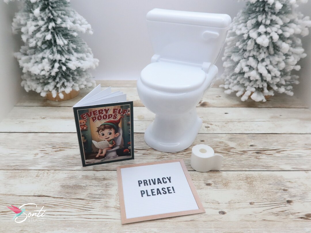 Christmas Elf Funny Props, Elf Toddler, Elf Bathroom Toilet, Elf ...