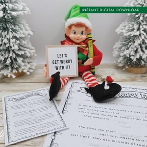Christmas Elf Word Games, Elf Activity Sheets, Elf Printables, Elf ...
